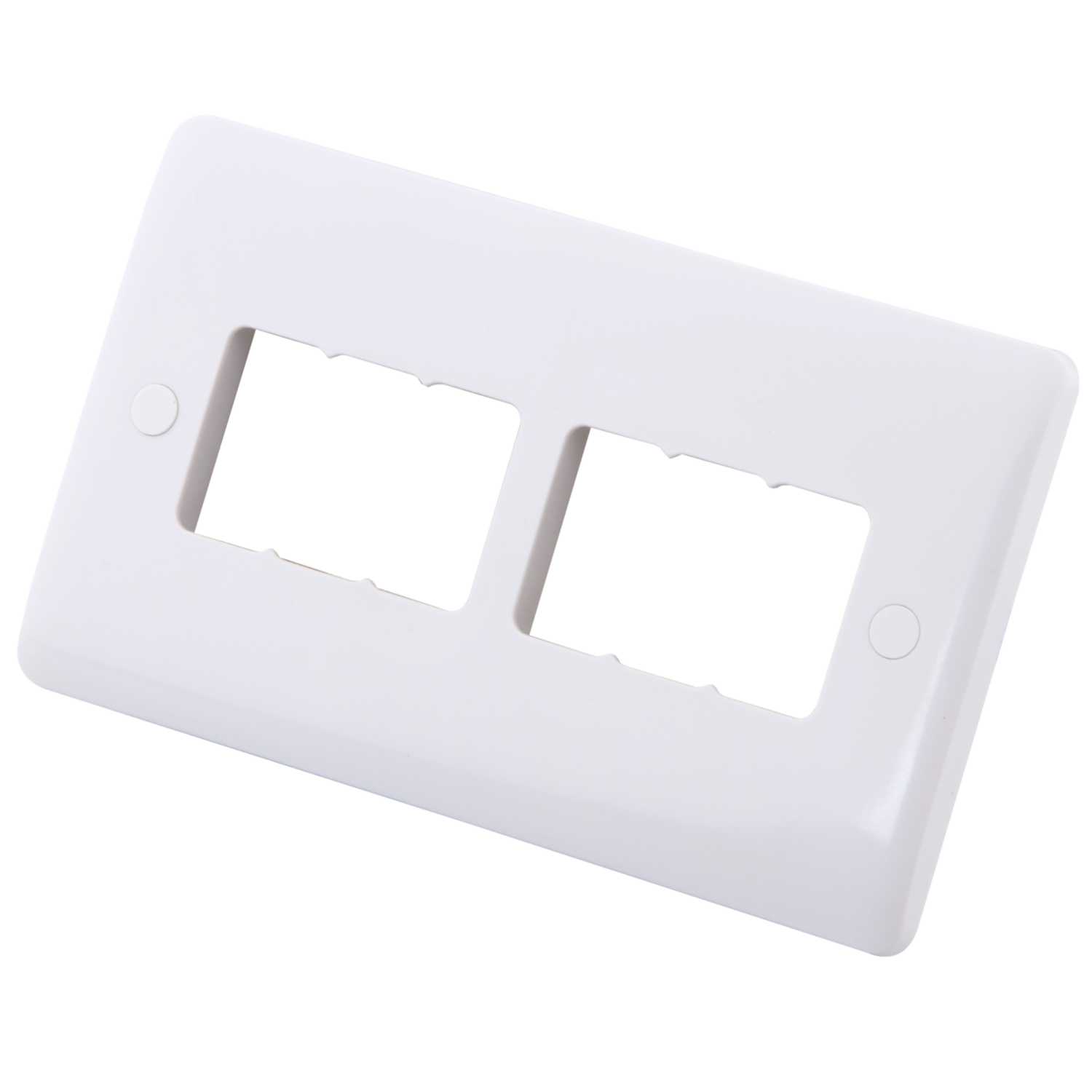 2 Gang 6 Module Front Plate White ( 1010-085 ) | CEF