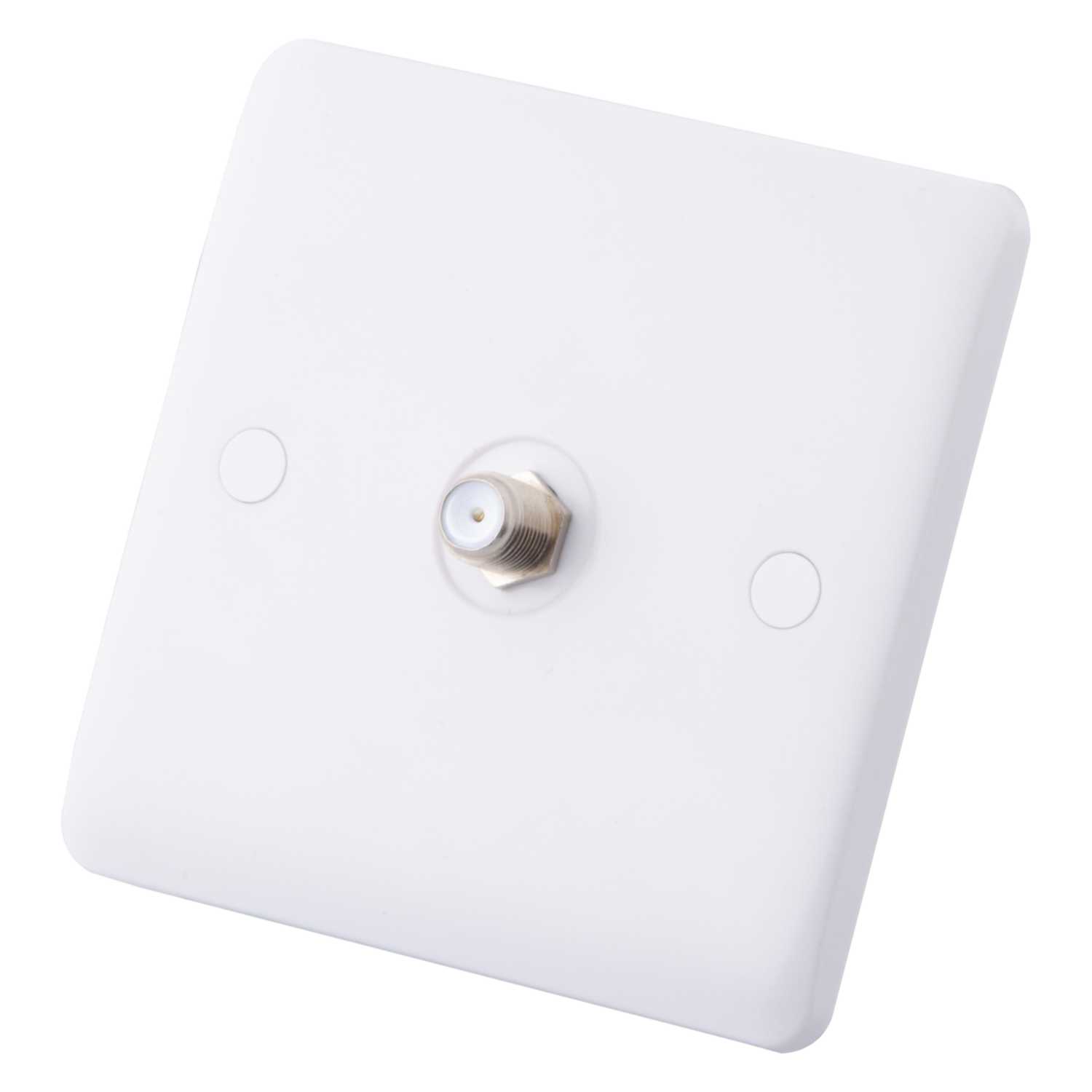 M2 Slimline 1 Gang Satellite Socket White (1010-302) | CEF
