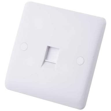M2 Slimline 1 Gang CAT6 Data Socket White (1010-308) | CEF