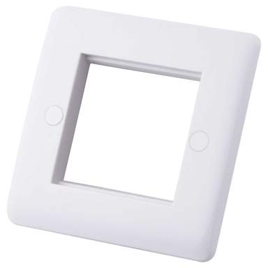 M2 Slimline 1 Gang 2 Euro Module Front Plate White (1010-321) | CEF