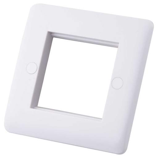 M2 Slimline 1 Gang 2 Euro Module Front Plate White (1010-321) | CEF