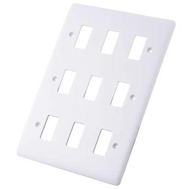 M2 Slimline 9 Gang Grid Front Plate (1010-356) | CEF