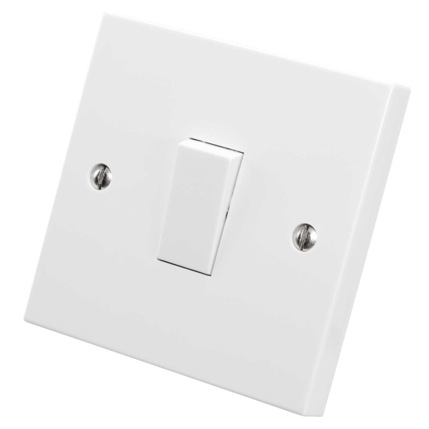 M2 Square 10A 1 Gang Intermediate Switch White (2010-007) | CEF