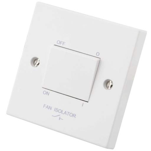 M2 Square 6A Triple Pole Fan Isolator White (2010-011) | CEF