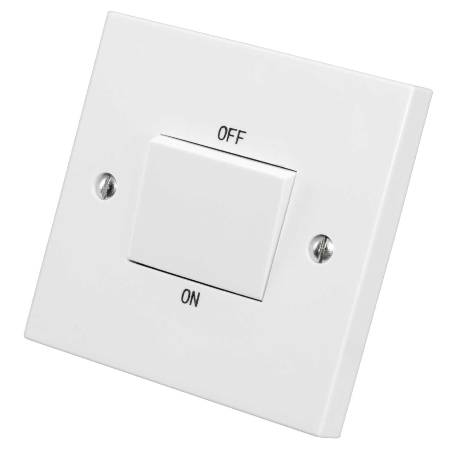 M2 Square 10A Triple Pole Fan Isolator Switch White (2010-012) | CEF
