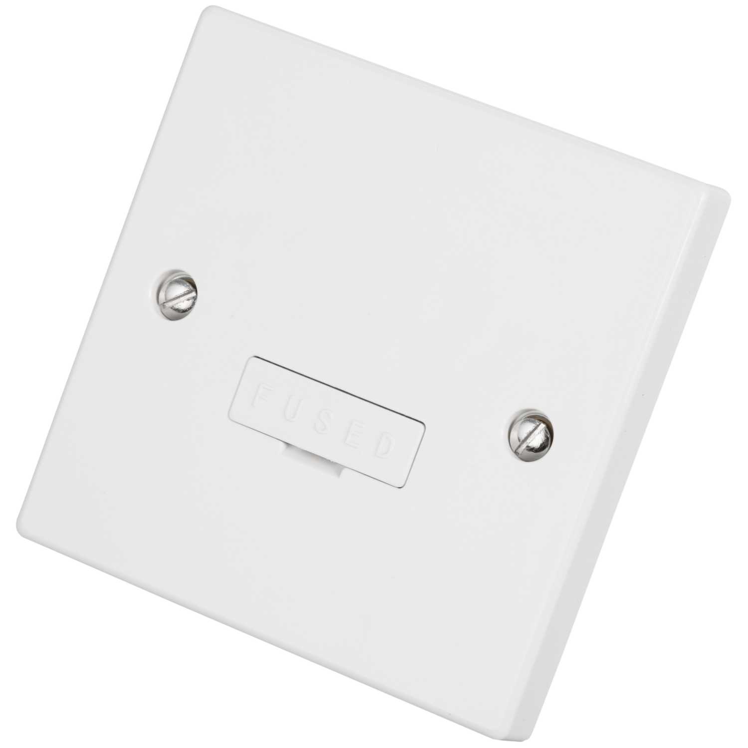 M2 Square 13A Unswitched Fused Spur with Flex Outlet White (2010-042) | CEF