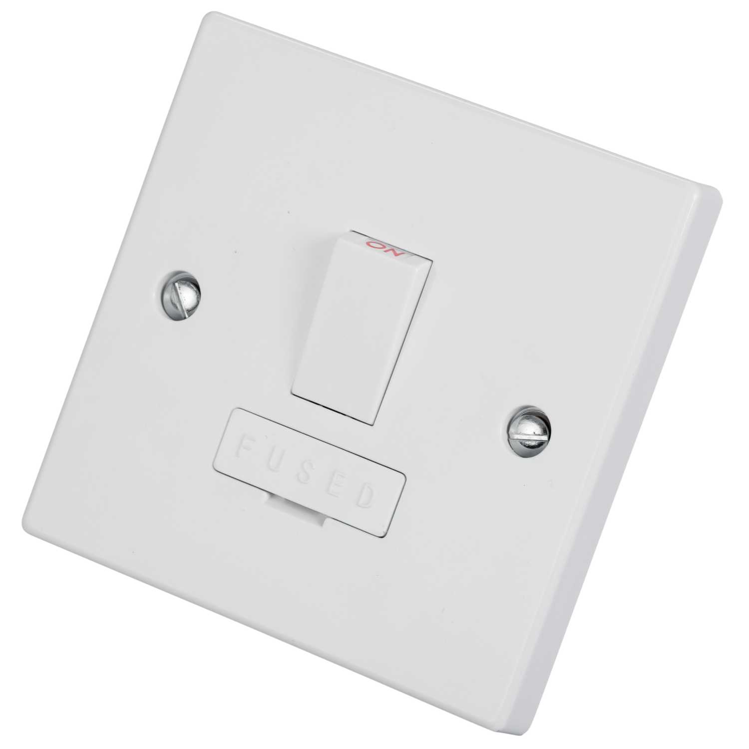 M2 Square 13A DP Switched Fused Spur with Flex Outlet White (2010-046 ...