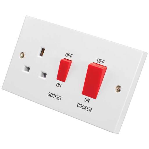 M2 Square 45A DP Cooker Control Unit White (2010-204) | CEF