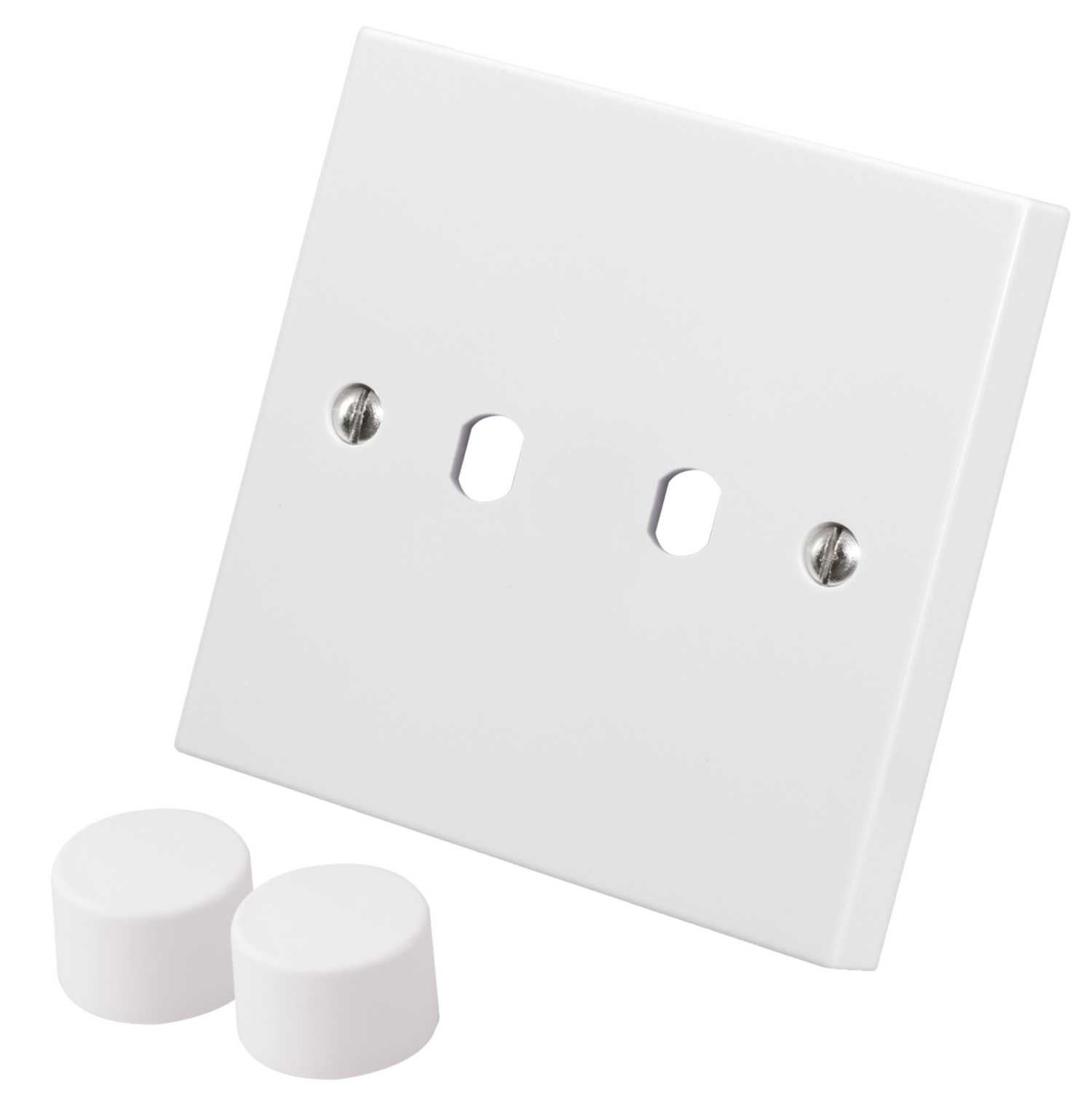 M2 Square 2 Gang Dimmer Switch Plate Kit White (2010-222) | CEF