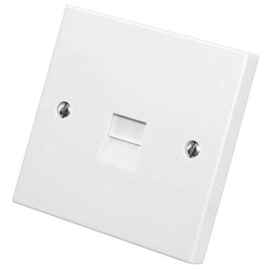 M2 Square 1 Gang Master Telephone Socket White (2010-304) | CEF