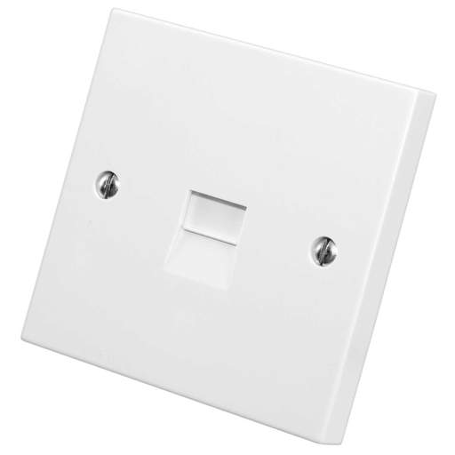 M2 Square 1 Gang Master Telephone Socket White (2010-304) | CEF