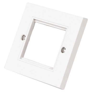 M2 Square 1 Gang 2 Euro Module Front Plate White (2010-321) | CEF