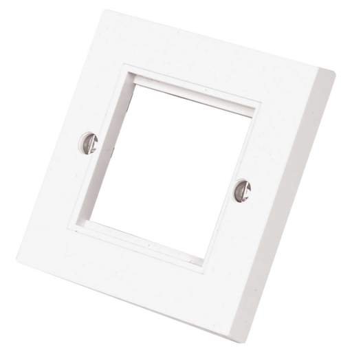 M2 Square 1 Gang 2 Euro Module Front Plate White (2010-321) | CEF