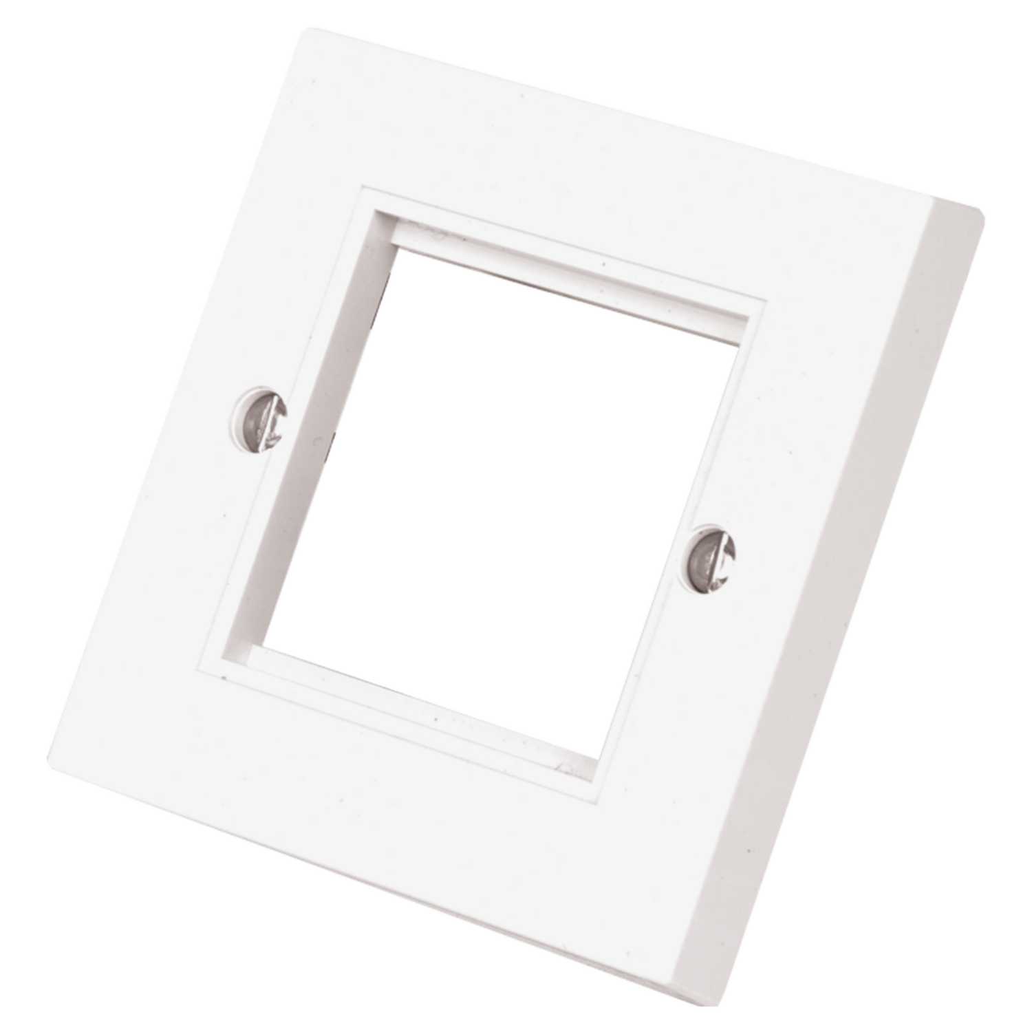 M2 Square 1 Gang 2 Euro Module Front Plate White (2010-321) | CEF