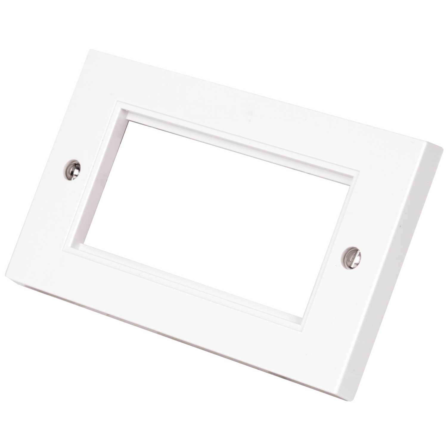 M2 Square 2 Gang 4 Euro Module Front Plate White (2010-322) | CEF
