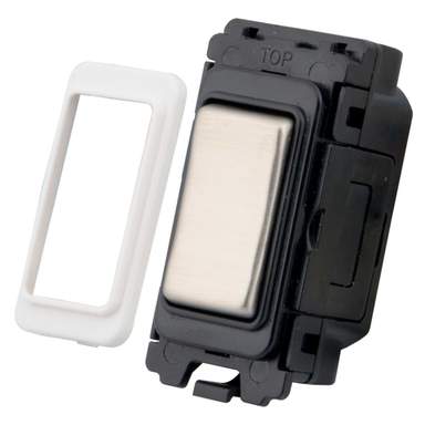 M2 Grid 20A 3 Position Retractive Grid Switch Brushed Stainless Steel ...