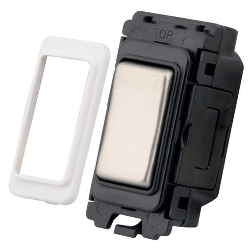 M2 Grid 20A 3 Position Retractive Grid Switch Brushed Stainless Steel ...