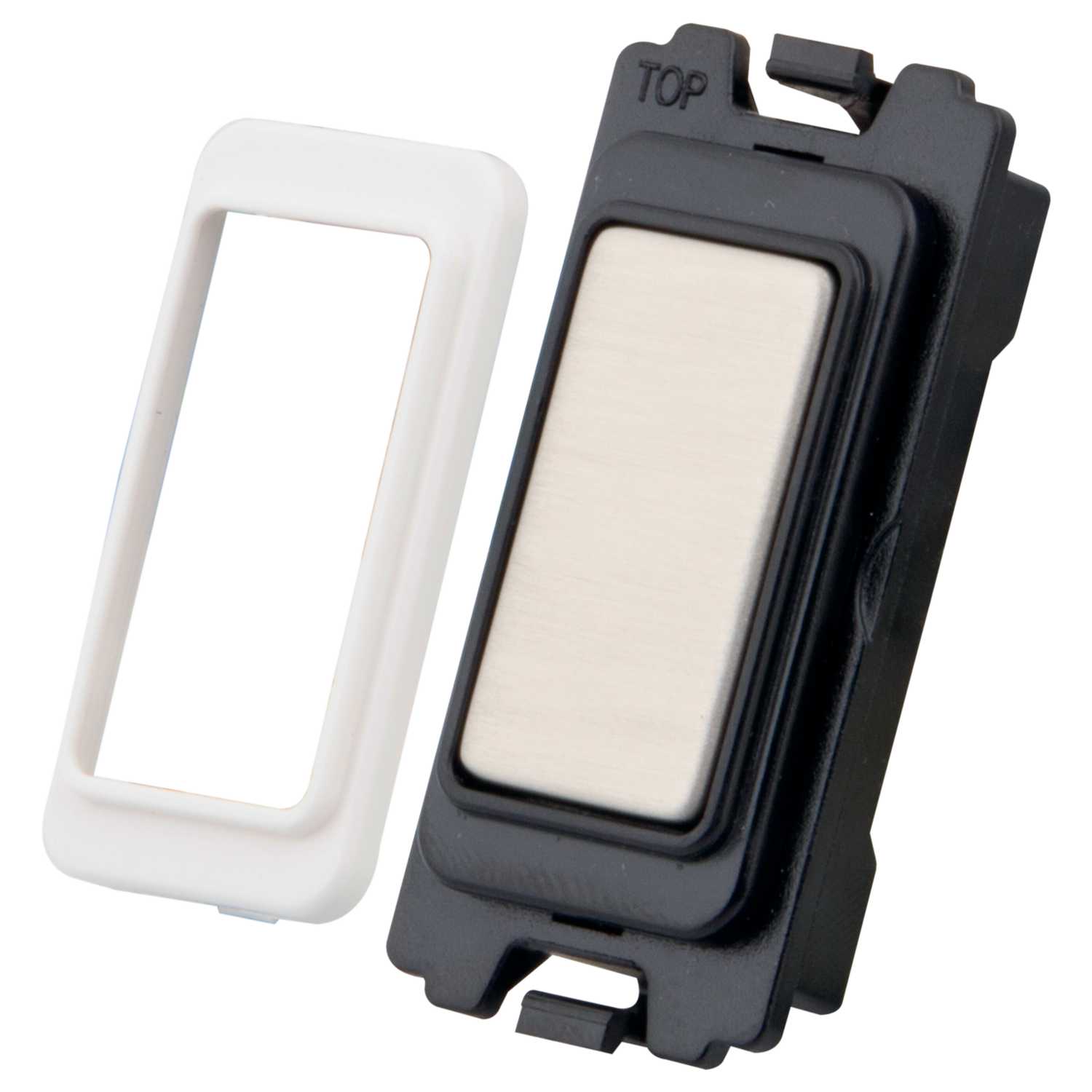M2 Grid 1 Gang Grid Blank Brushed Stainless Steel (3030-030) | CEF