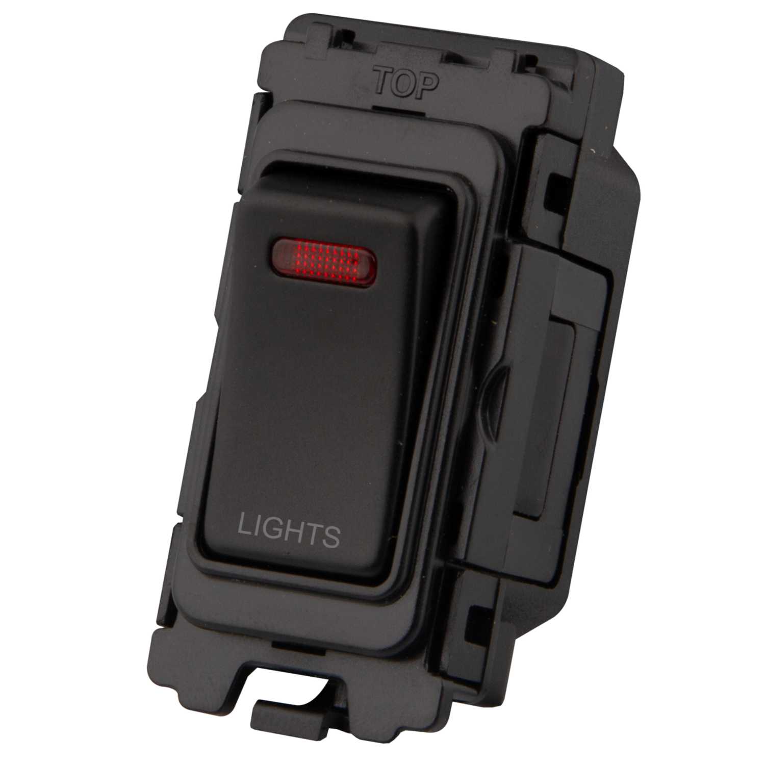 M2 Grid 20A DP Grid Switch with Neon marked Lights Painted Matt Black ...