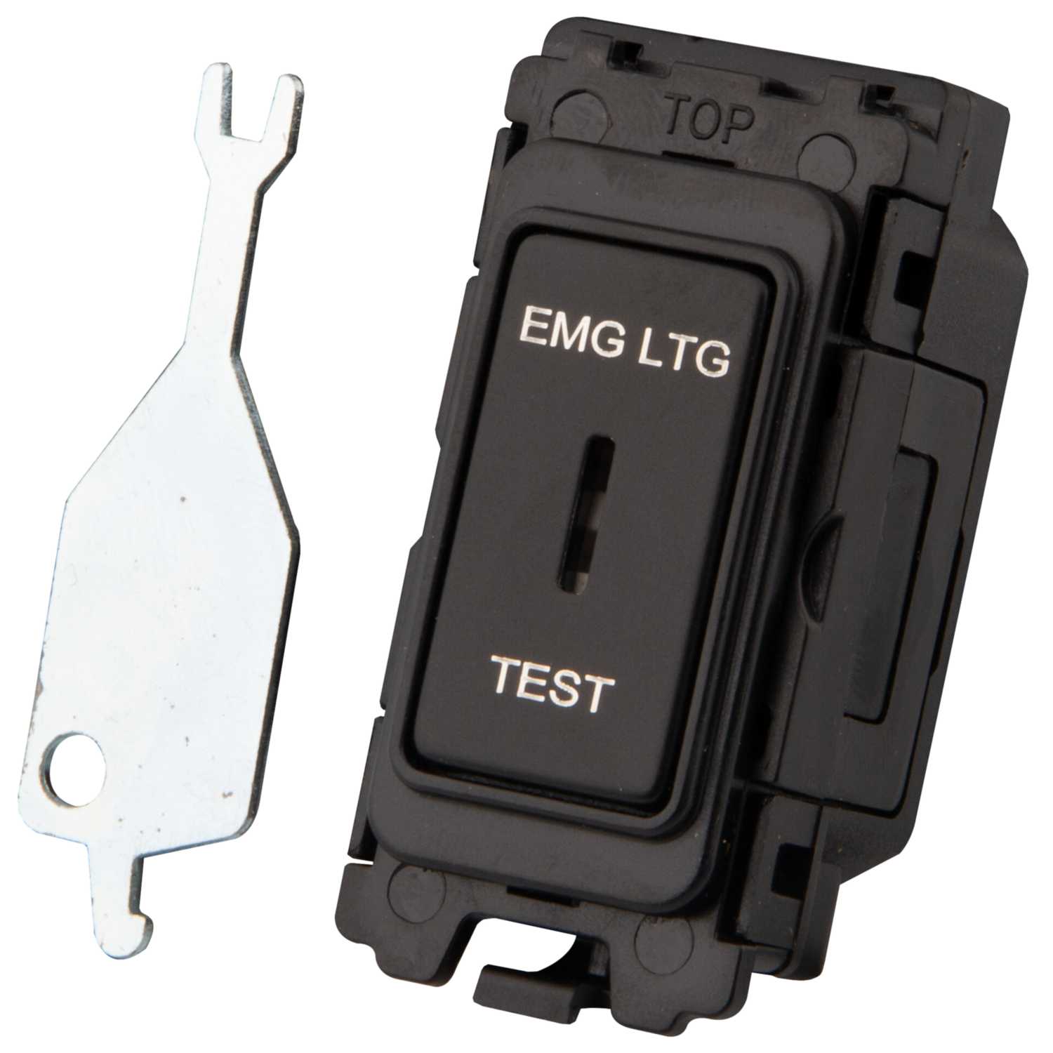 M2 Grid 20A 2 Way Grid Key Switch marked EMG LTG TEST Painted Matt ...