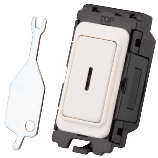 M2 Grid 2 Way Grid Key Switch Painted Matt White (3110-058) | CEF