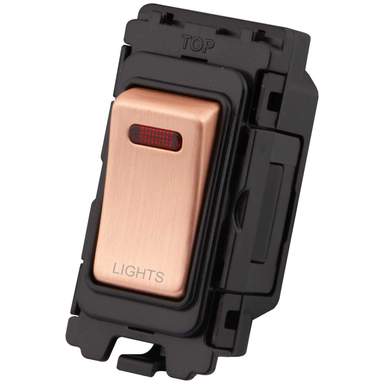 M2 Grid 20A DP Grid Switch with Neon marked Lights Copper (3205-051LT ...