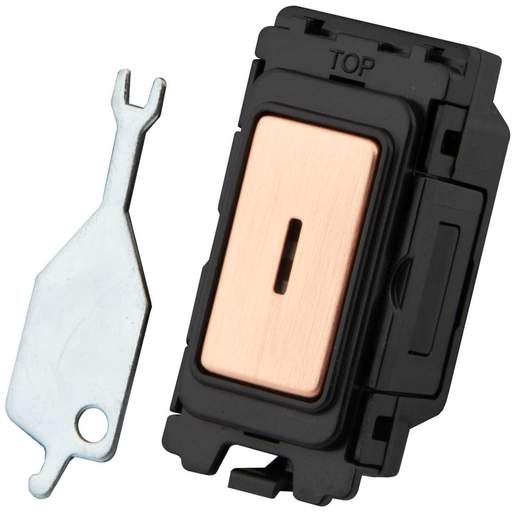 M2 Grid 20A DP 2 Way Grid Key Switch Copper (3205-057) | CEF
