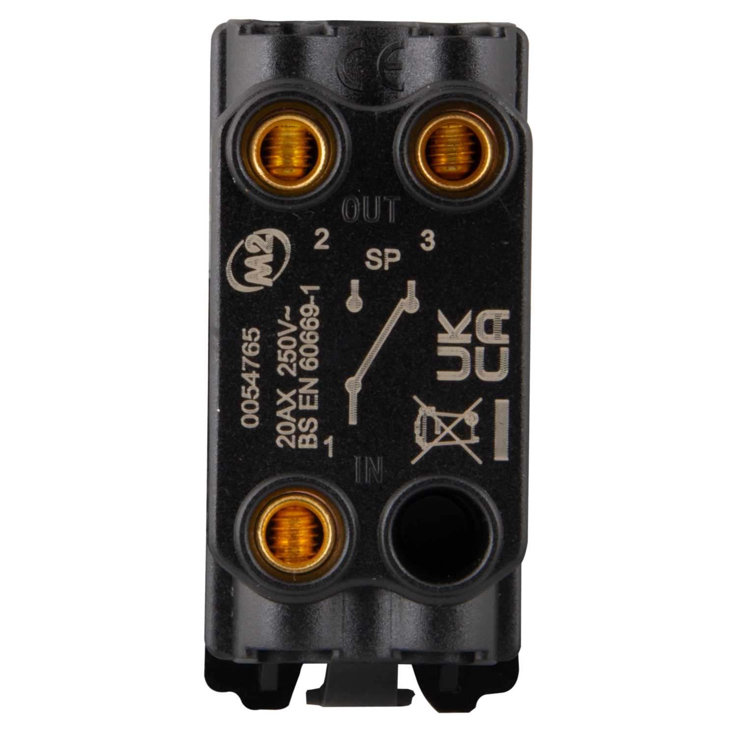 M2 Grid 20A 2 Way Grid Key Switch marked EMG LTG TEST Gunmetal (3207 ...