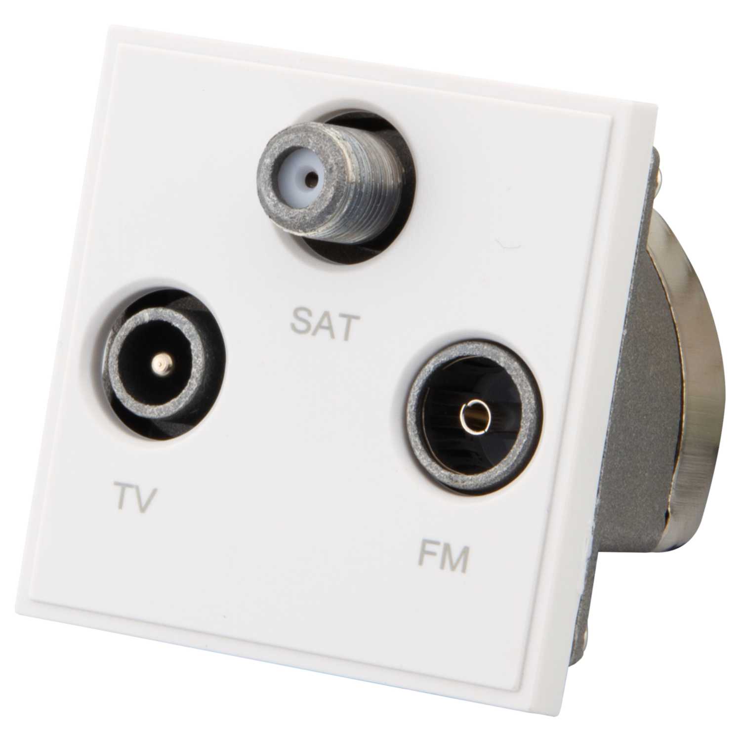M2 Grid Television, Radio and Satellite Triplex Shielded Module White ...