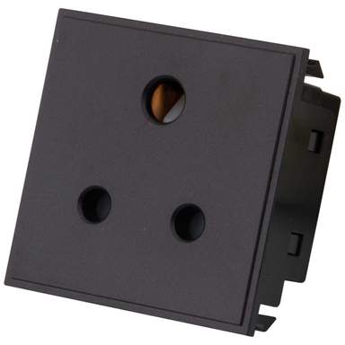 M2 Grid 5A Socket Euro Module Black (3280-109) | CEF