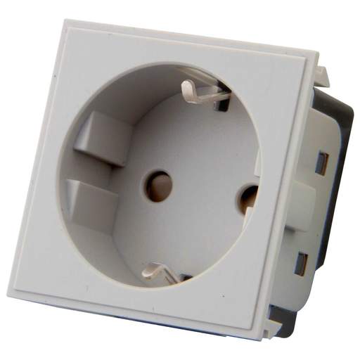 M2 Grid 16A Euro Socket Euro Module Grey (3290-106) | CEF