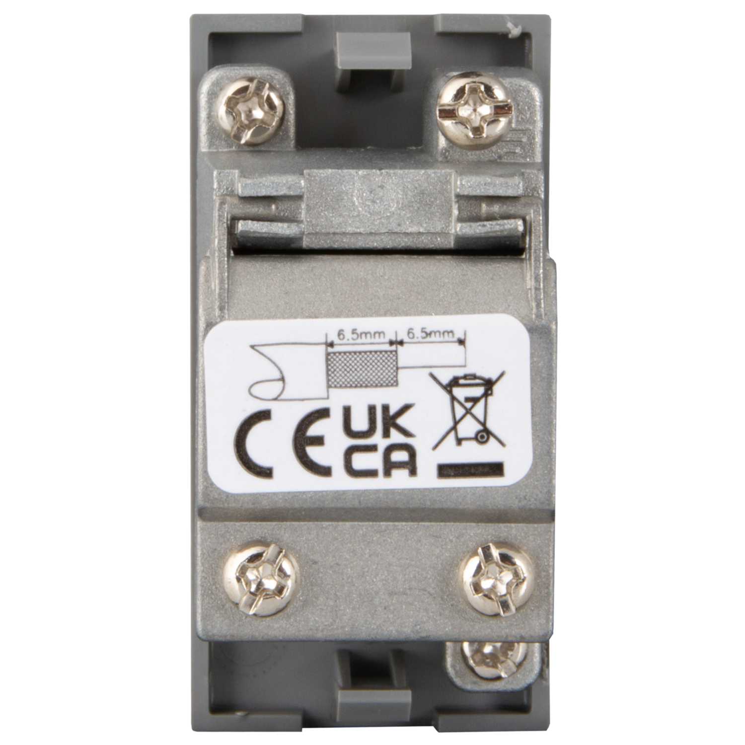 M2 Grid Female Coax Euro Module Grey (3290-331) | CEF