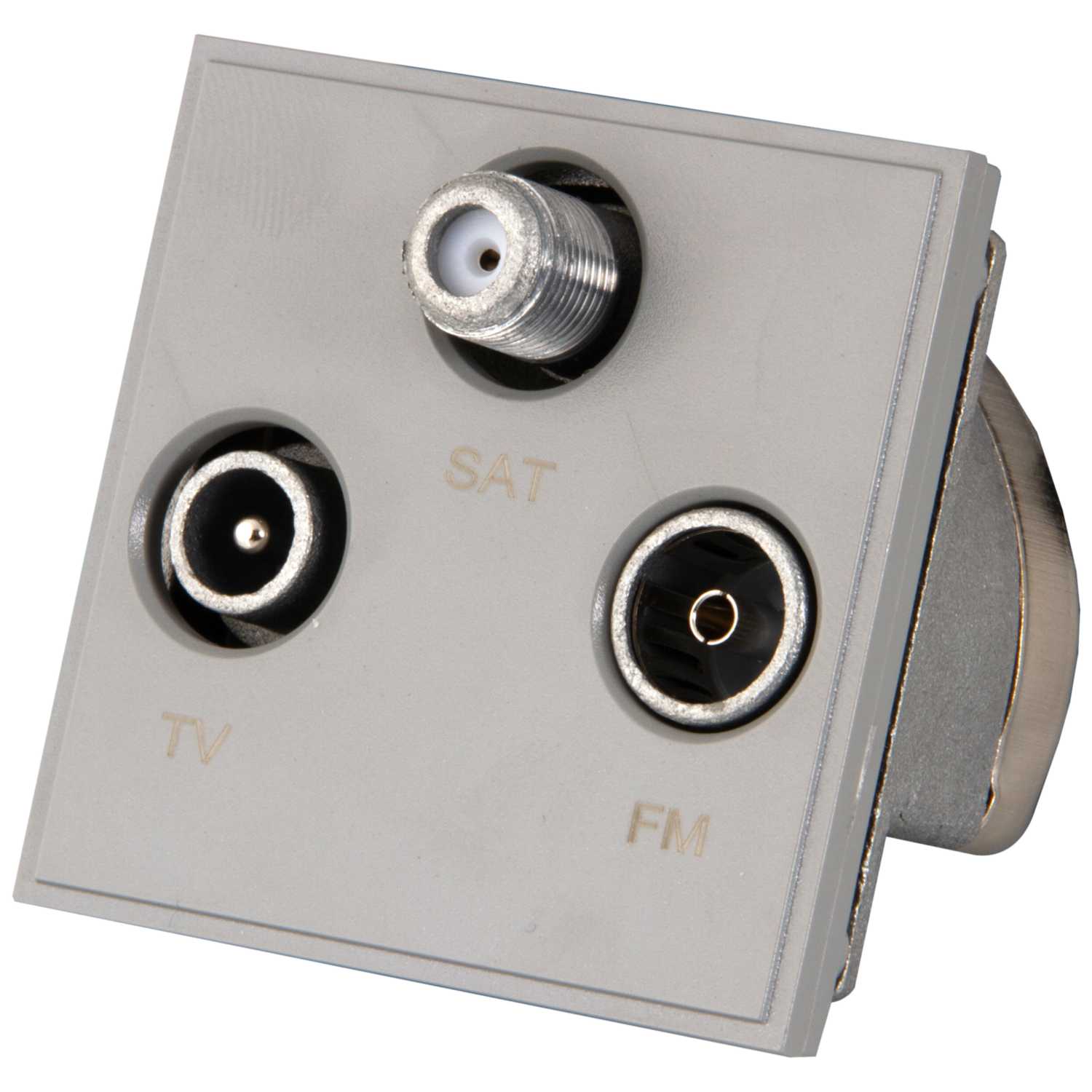 M2 Grid Television, Radio and Satellite Triplex Shielded Module Grey ...