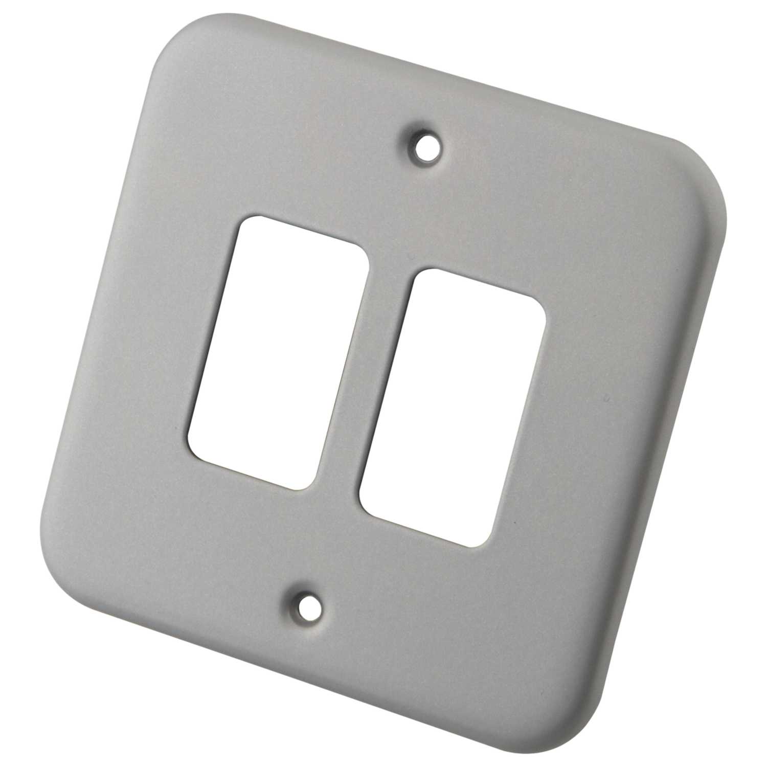 M2 Metal 2 Gang Grid Front Plate Metal Clad (4020-351) | CEF