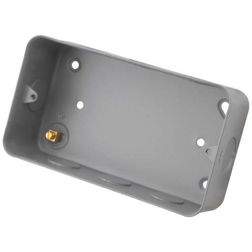 M2 Metal 2 Gang 40mm Surface Mounting Box Metal Clad (4020-368) | CEF