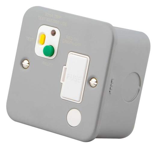 M2 Metal 13A Type A RCD Fused Spur Metal Clad (4021-049) | CEF