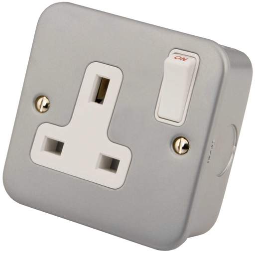 M2 Metal 13A DP 1 Gang Switched Socket Metal Clad (4021-103) | CEF