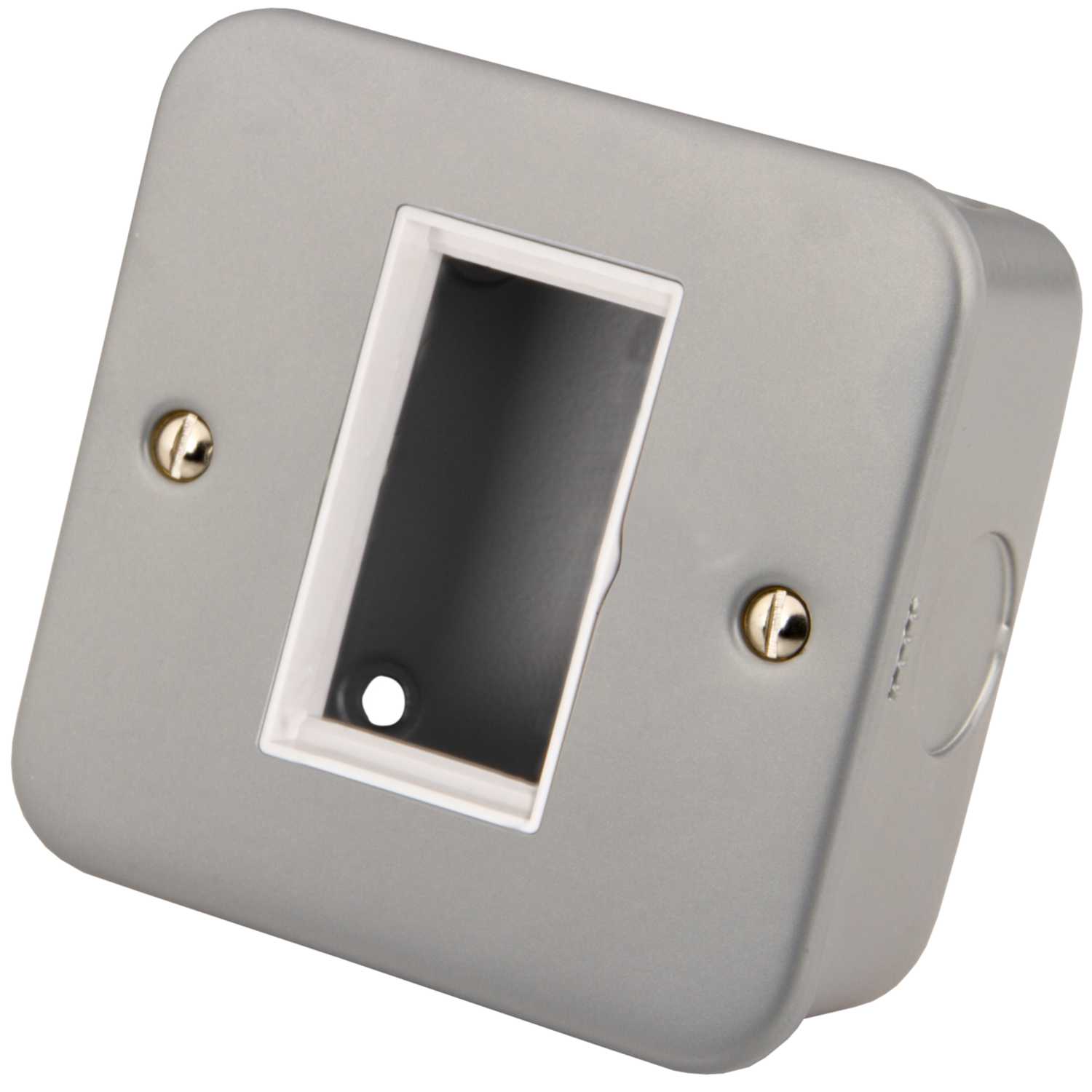 M2 Metal 1 Gang 1 Euro Module Plate and Back Box (4021-320) | CEF