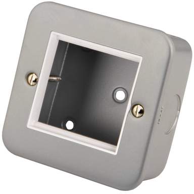 M2 Metal 1 Gang 2 Euro Module Plate and Back Box (4021-321) | CEF