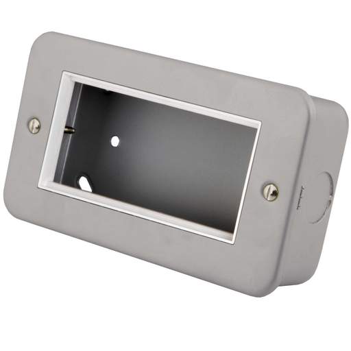 M2 Metal 2 Gang 4 Euro Module Plate and Back Box (4021-322) | CEF