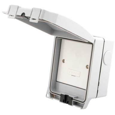 M2 Weatherproof 13A Unswitched Fused Spur with Solid Grey Lid IP66 ...