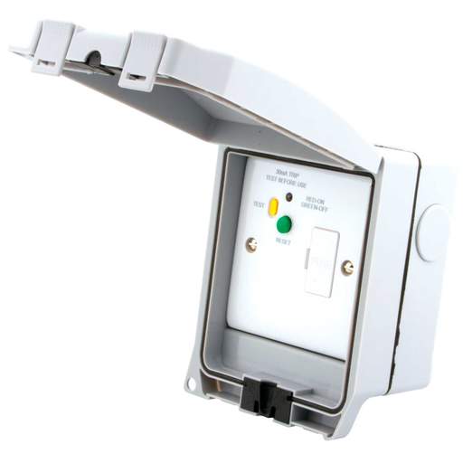 M2 Weatherproof 13A RCD Fused Spur with Solid Grey Lid IP66 (5090-549 ...