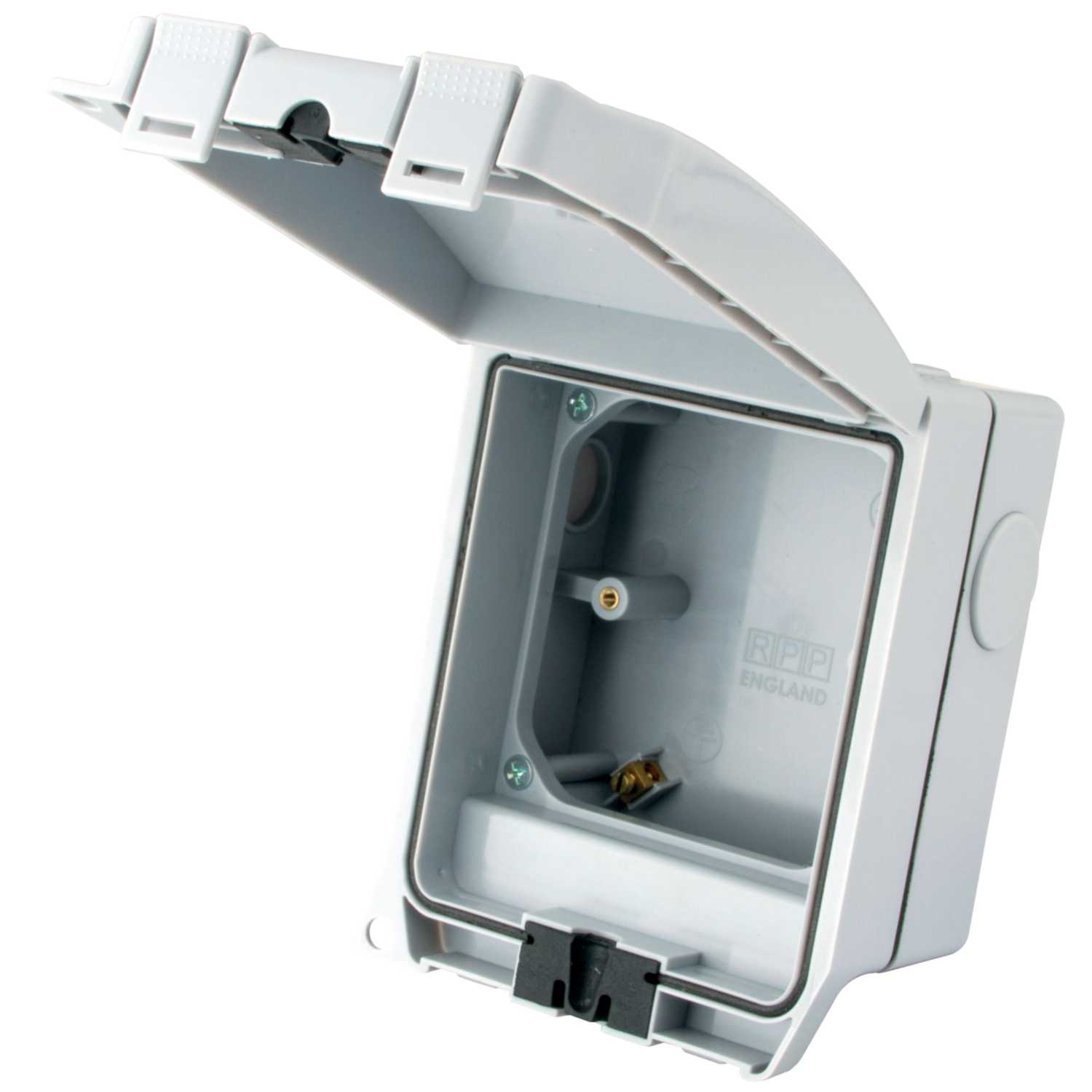M2 Weatherproof 1 Gang Enclosure with Solid Grey Lid IP66 (5090-560) | CEF