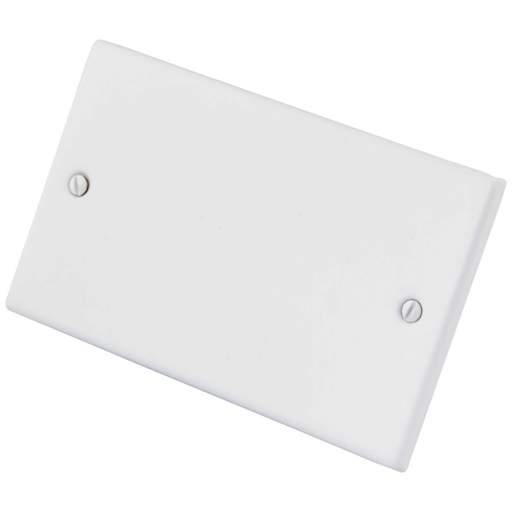 M2 Decorative 2 Gang Blank Plate Painted Matt White (6010-031) | CEF