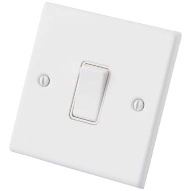 M2 Decorative 10A 1 Gang 2 Way Light Switch White Insert Painted Matt ...