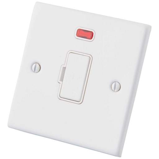 M2 Decorative 13A Unswitched Fused Spur with Neon White Insert Painted ...
