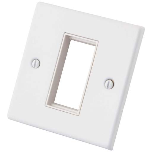 M2 Decorative 1 Gang 1 Euro Module Front Plate White Insert Painted ...