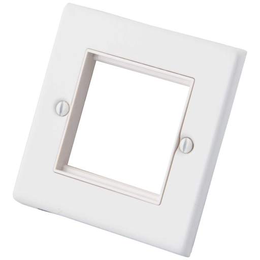 M2 Decorative 1 Gang 2 Euro Module Front Plate White Insert Painted ...