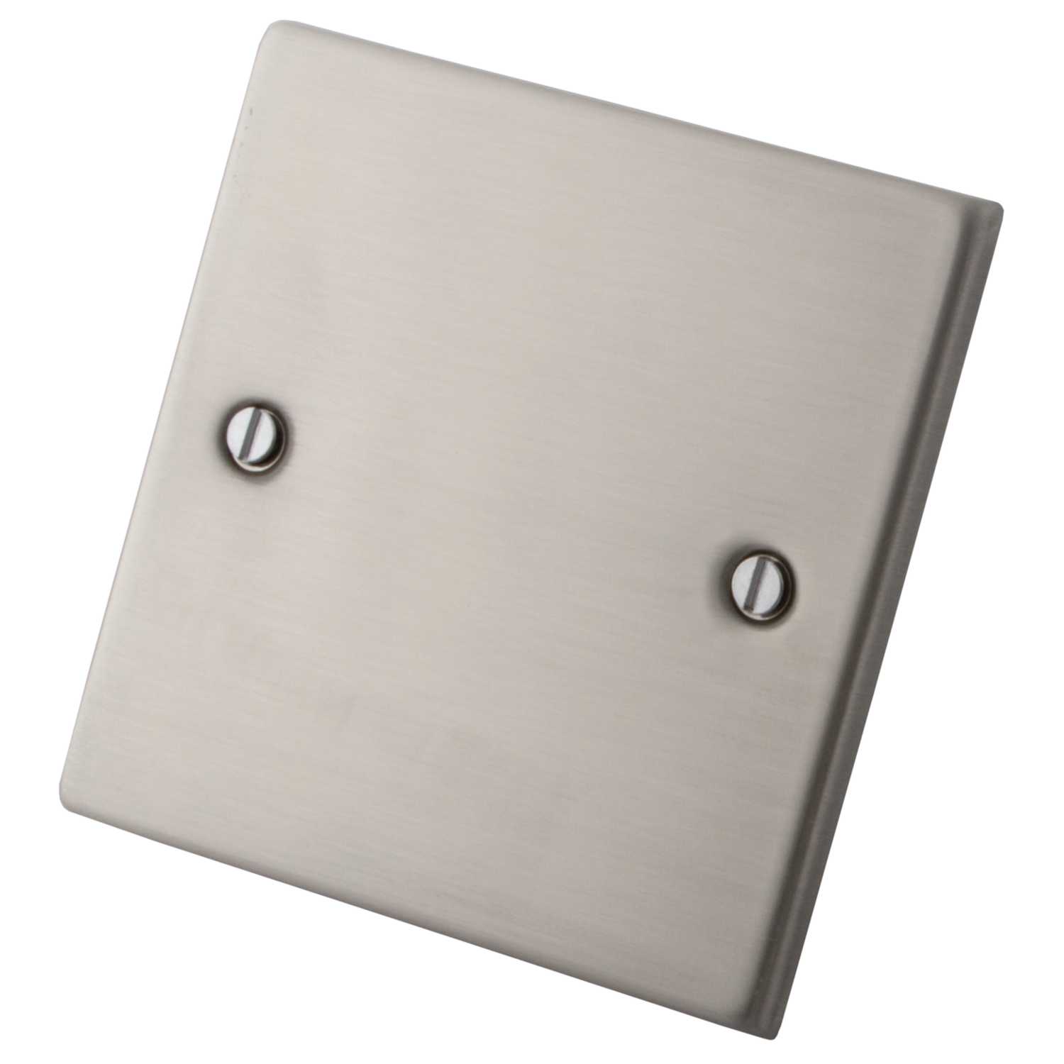 M2 Decorative 1 Gang Blank Plate Brushed Stainless Steel (6030-030) | CEF