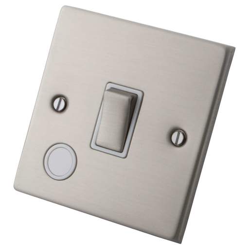M2 Decorative 20A DP Switch with Flex Outlet White Insert Brushed ...